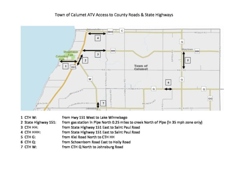 ATV/UTV access to County Road segments (6) and State Highway 151 ...